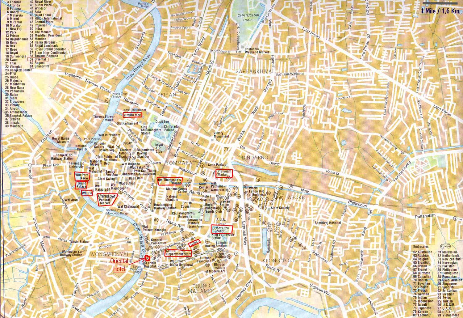 Bangkok Map and Bangkok Satellite Image