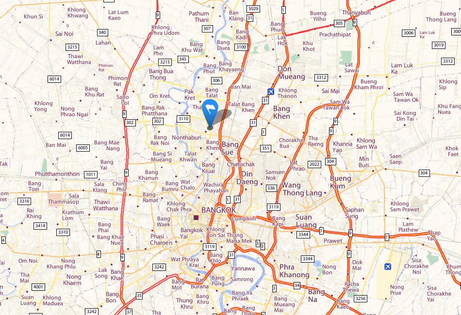 Nonthanburi Map - Thailand