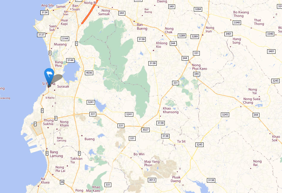 Si Racha Map and Si Racha Satellite Images