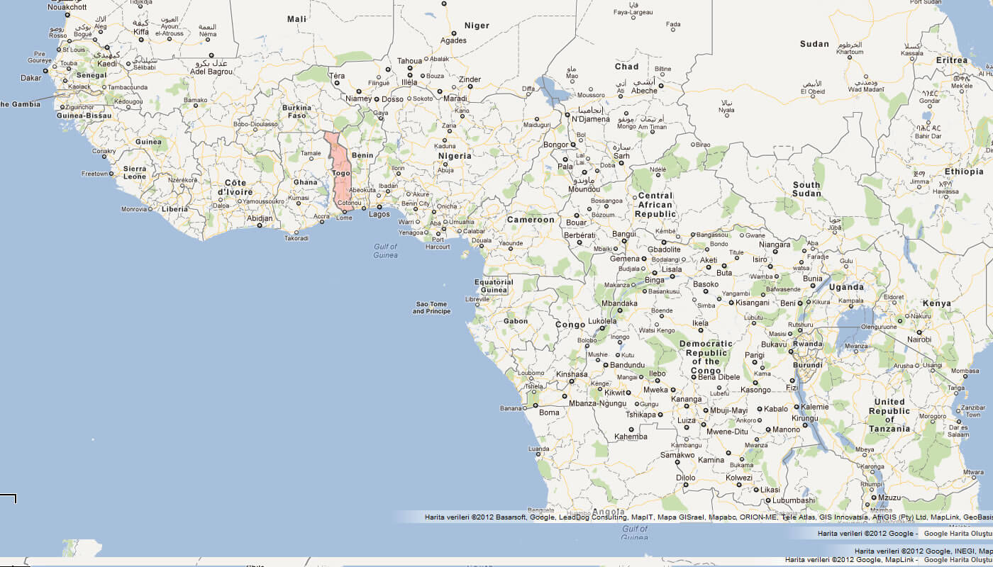 Togo Map and Togo Satellite Images