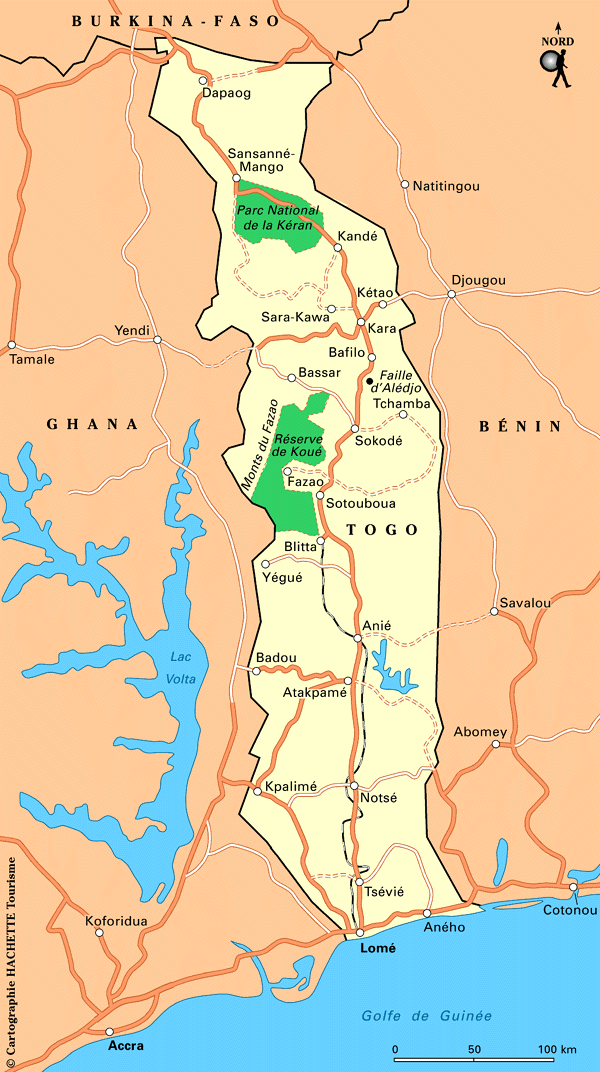 Togo Map and Togo Satellite Images