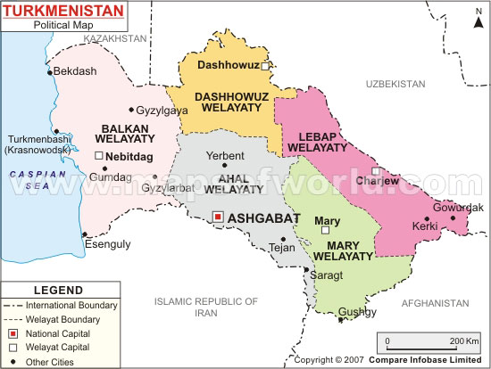 Turkmenabat Map and Turkmenabat Satellite Images
