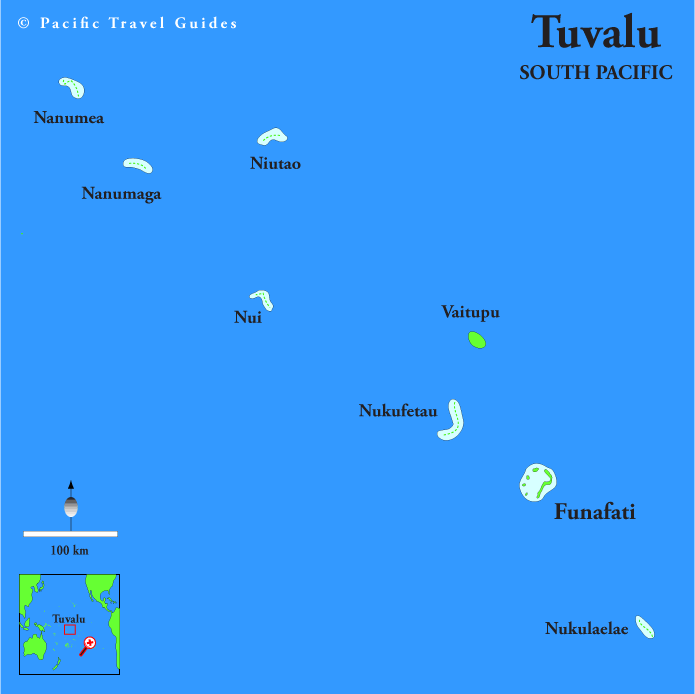 Tuvalu Map and Tuvalu Satellite Image