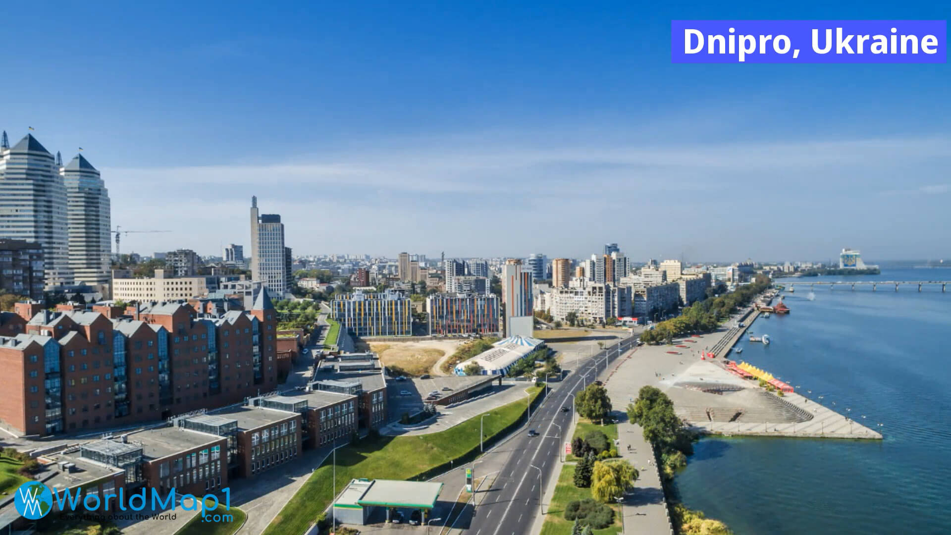 Where is located Dnipro in Ukraine