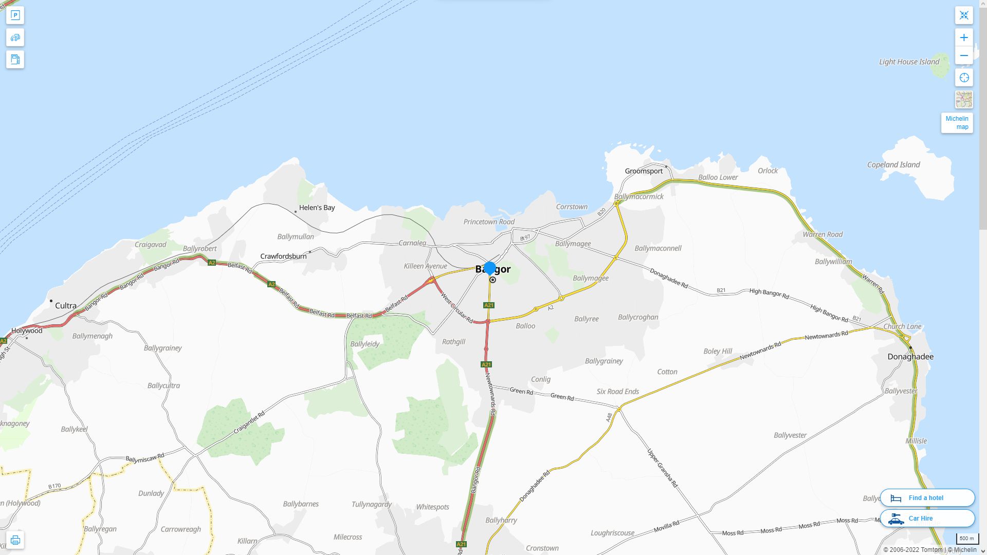 Bangor Map and Bangor Satellite Images