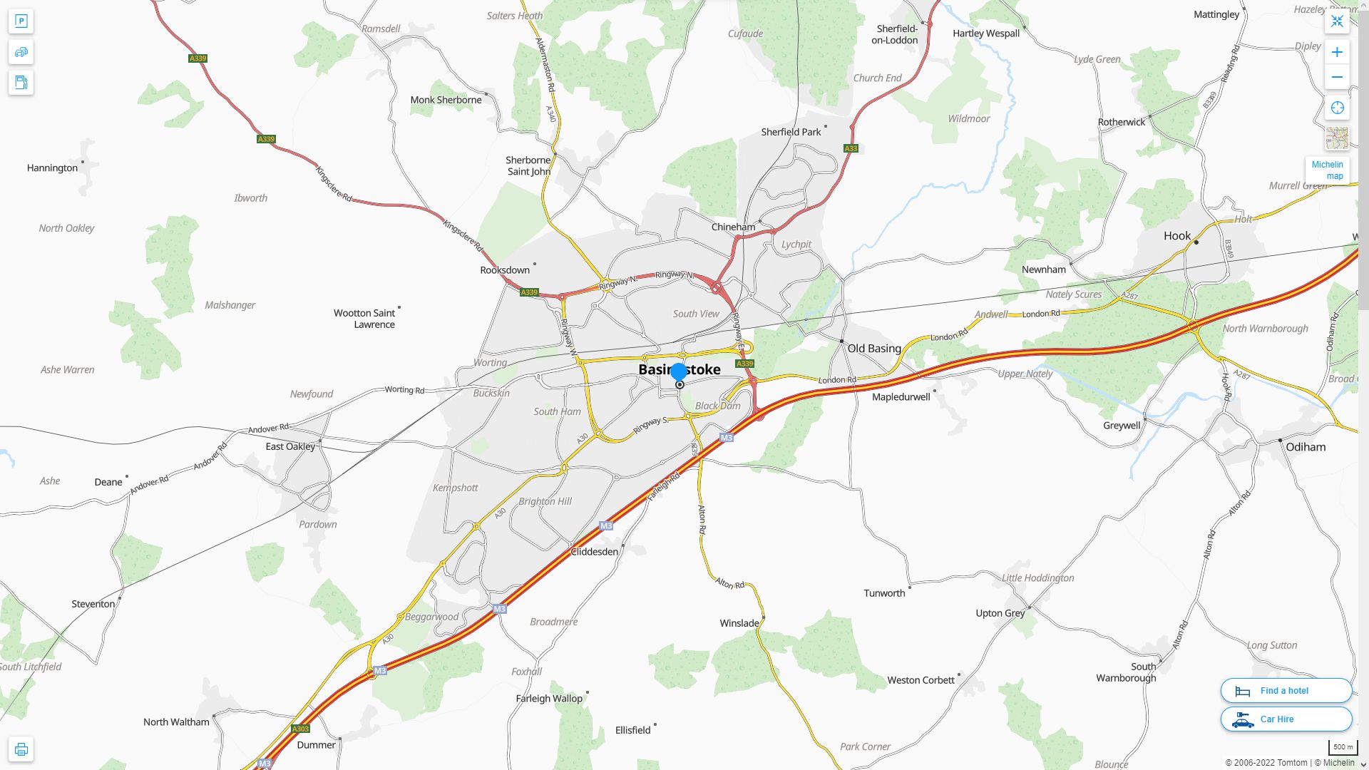 Basingstoke Map and Basingstoke Satellite Images