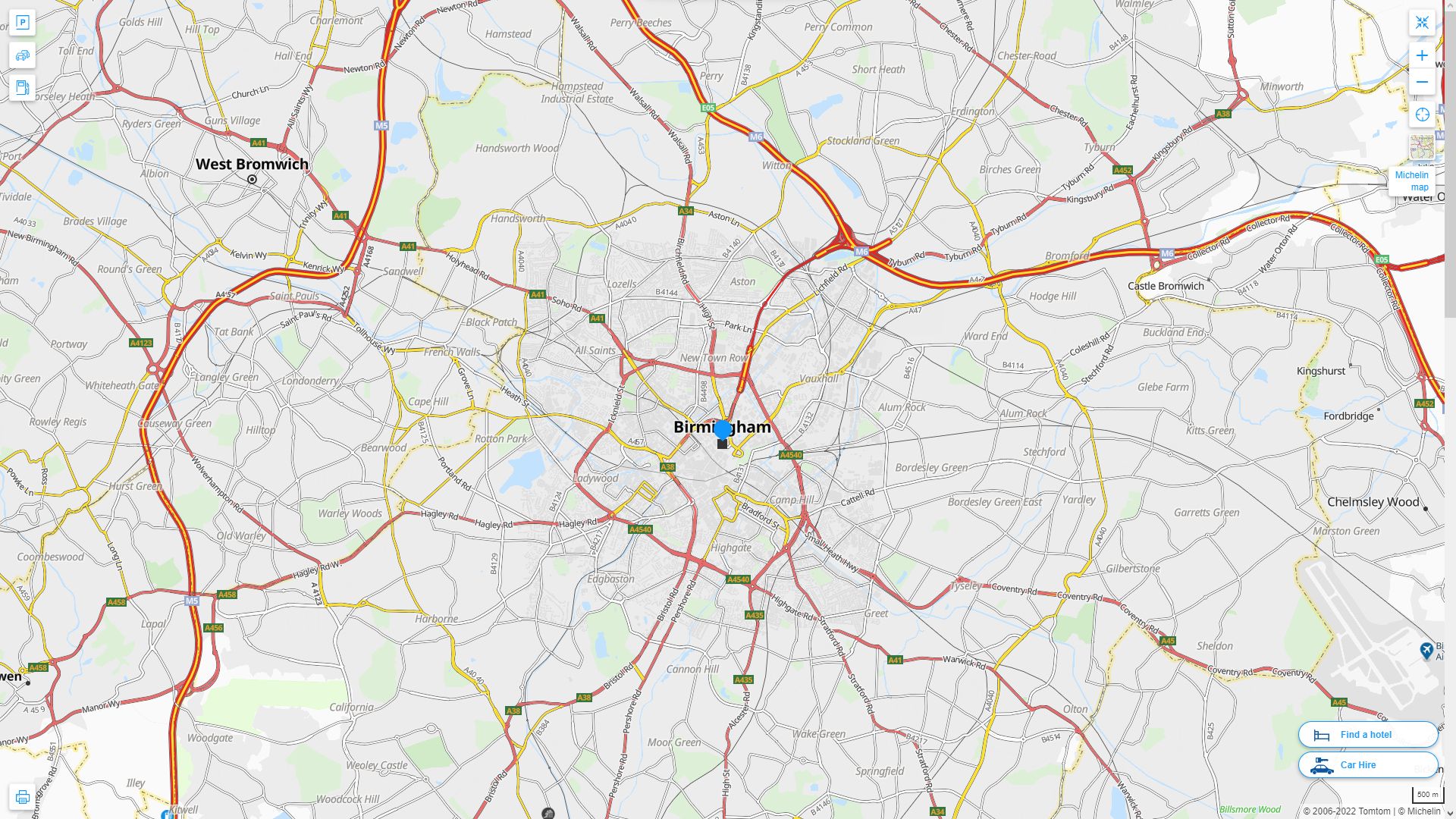 Birmingham Map and Birmingham Satellite Images