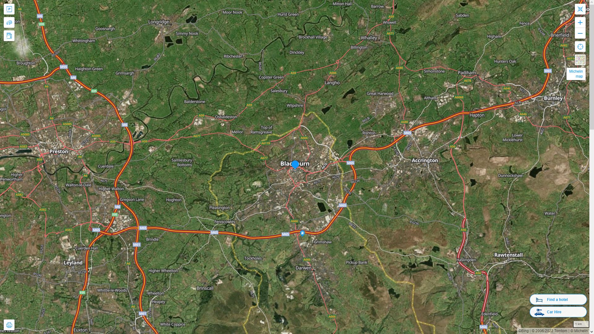 Blackburn Map and Blackburn Satellite Images