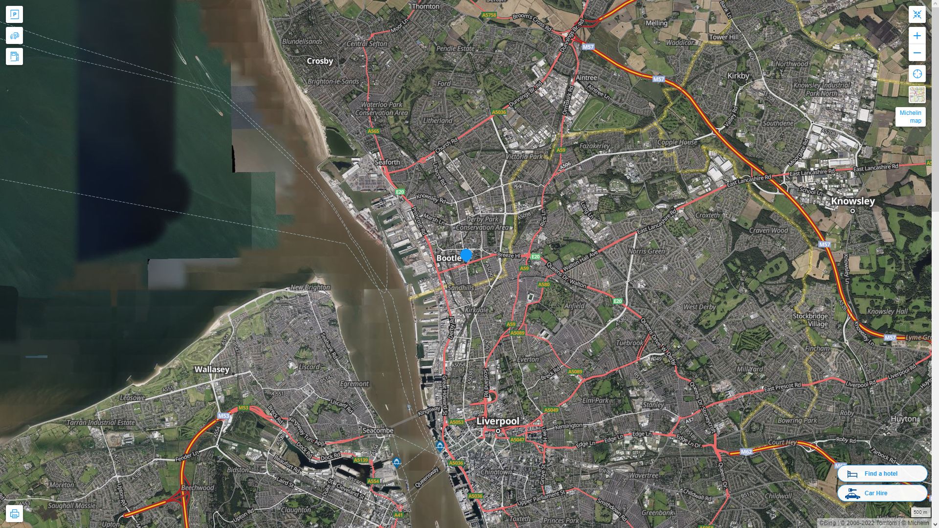 Bootle Map and Bootle Satellite Images