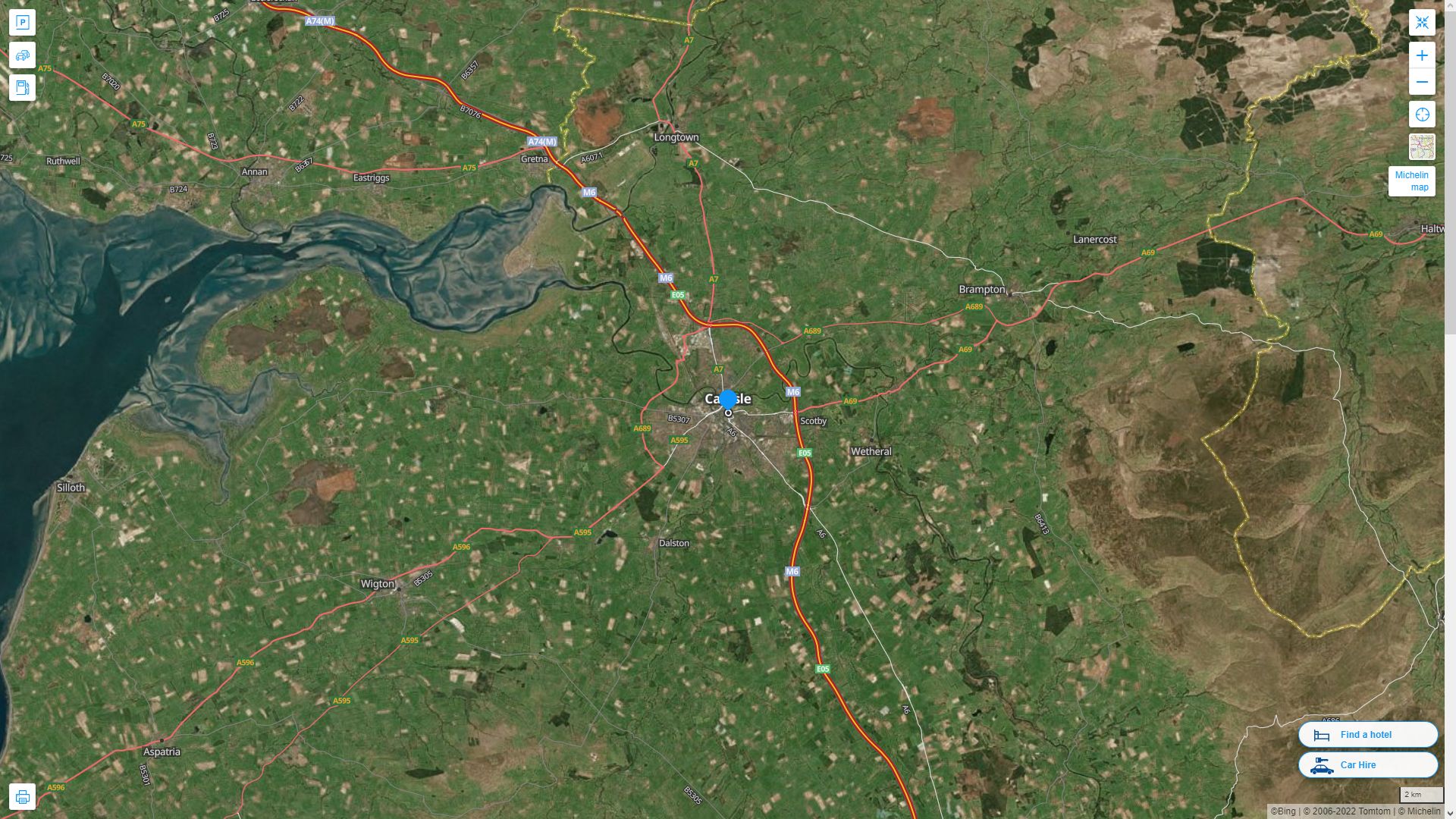 Carlisle Map and Carlisle Satellite Images