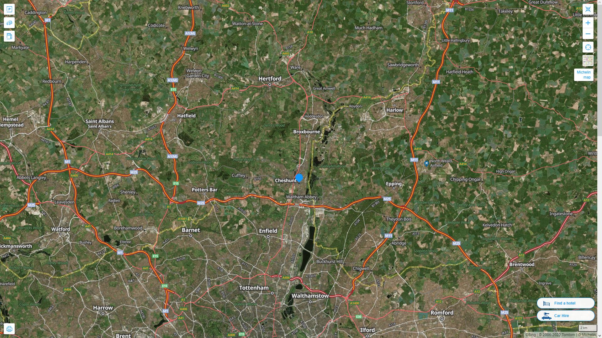 Cheshunt Map and Cheshunt Satellite Images