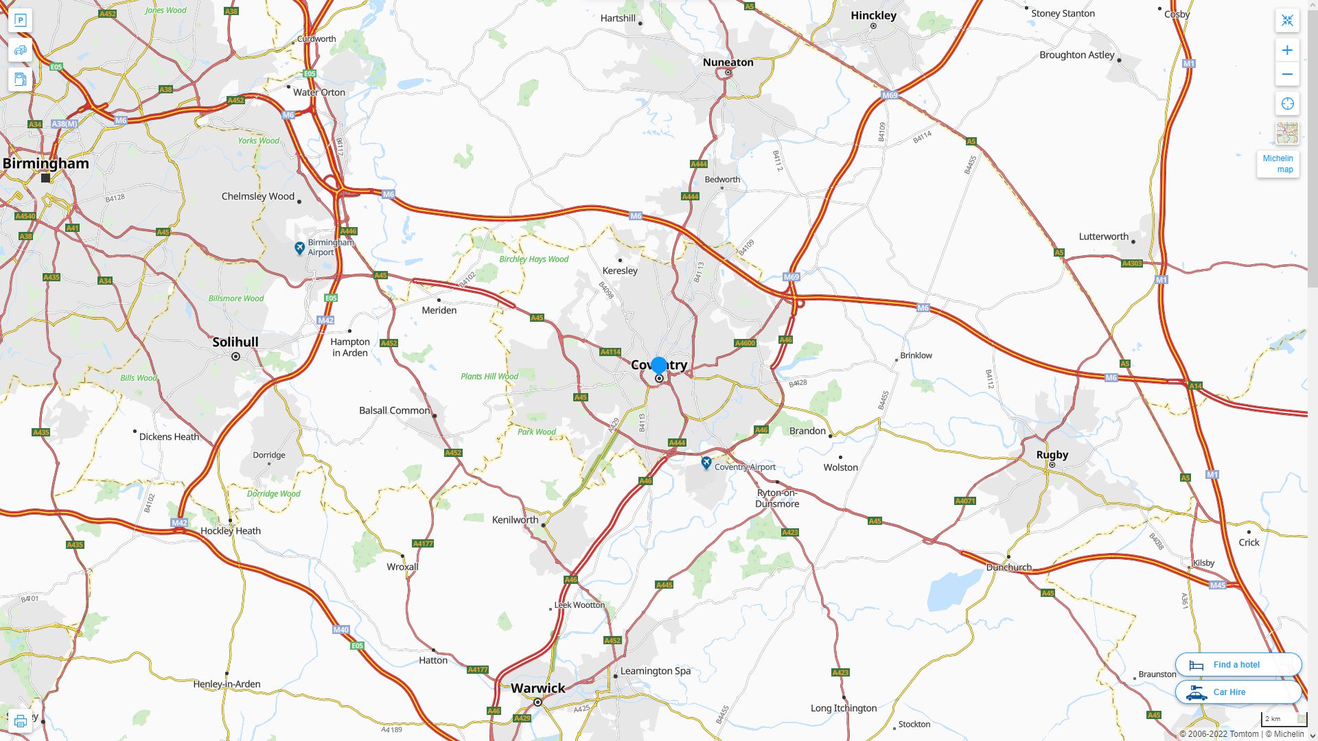 Coventry Map - United Kingdom