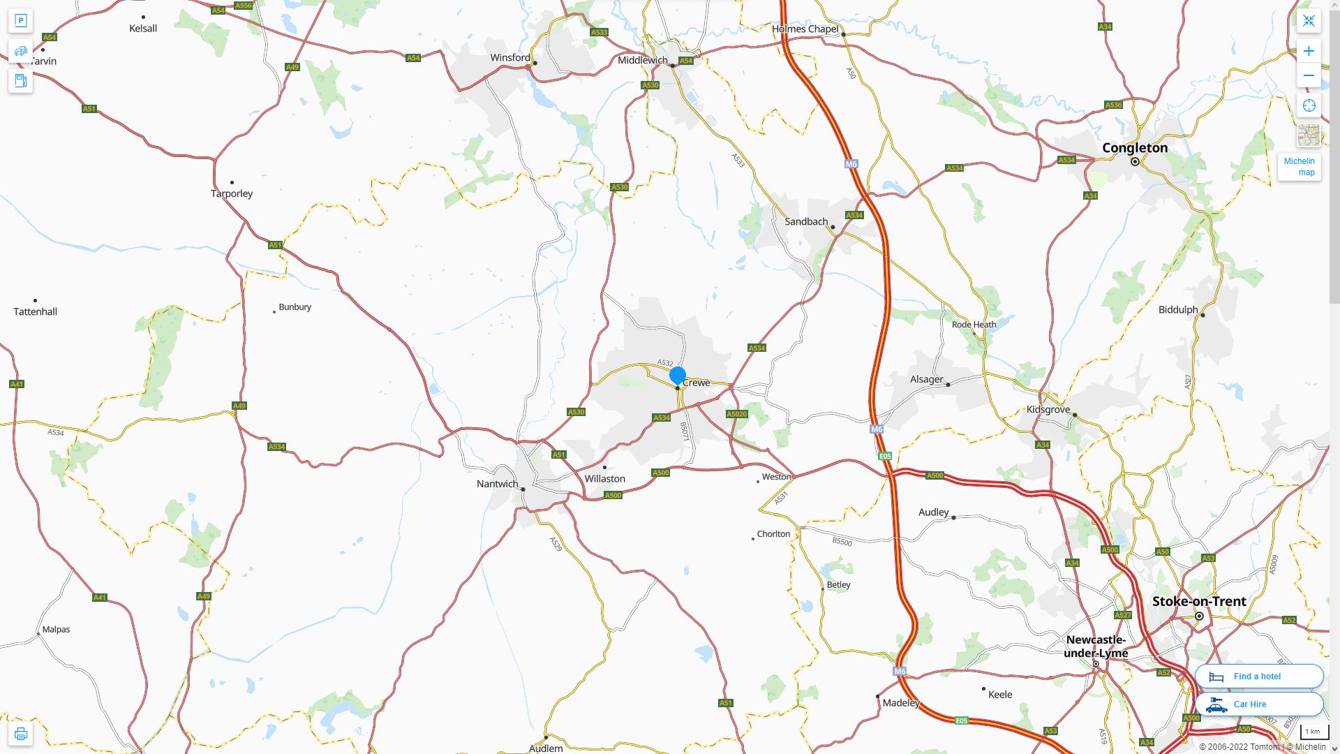 Crewe Map and Crewe Satellite Images