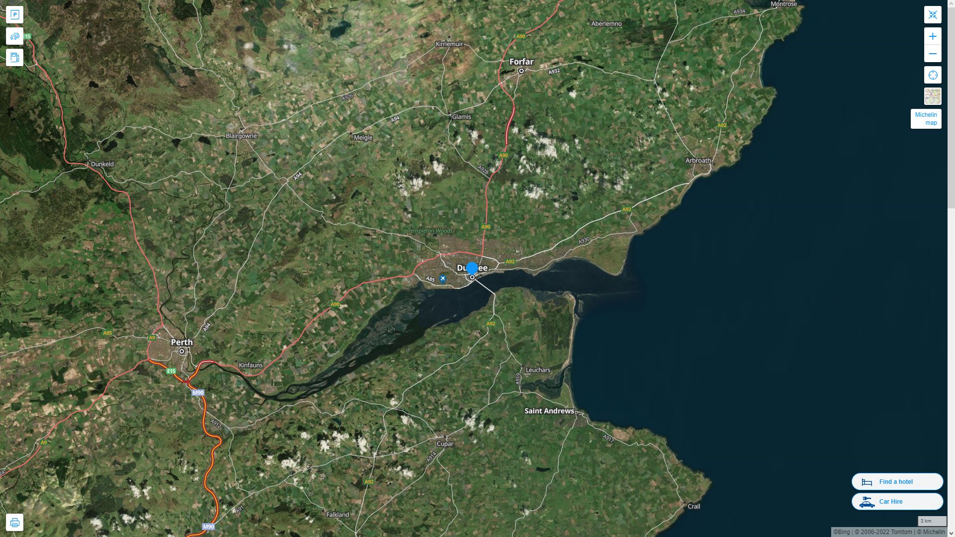 Dundee Map and Dundee Satellite Image