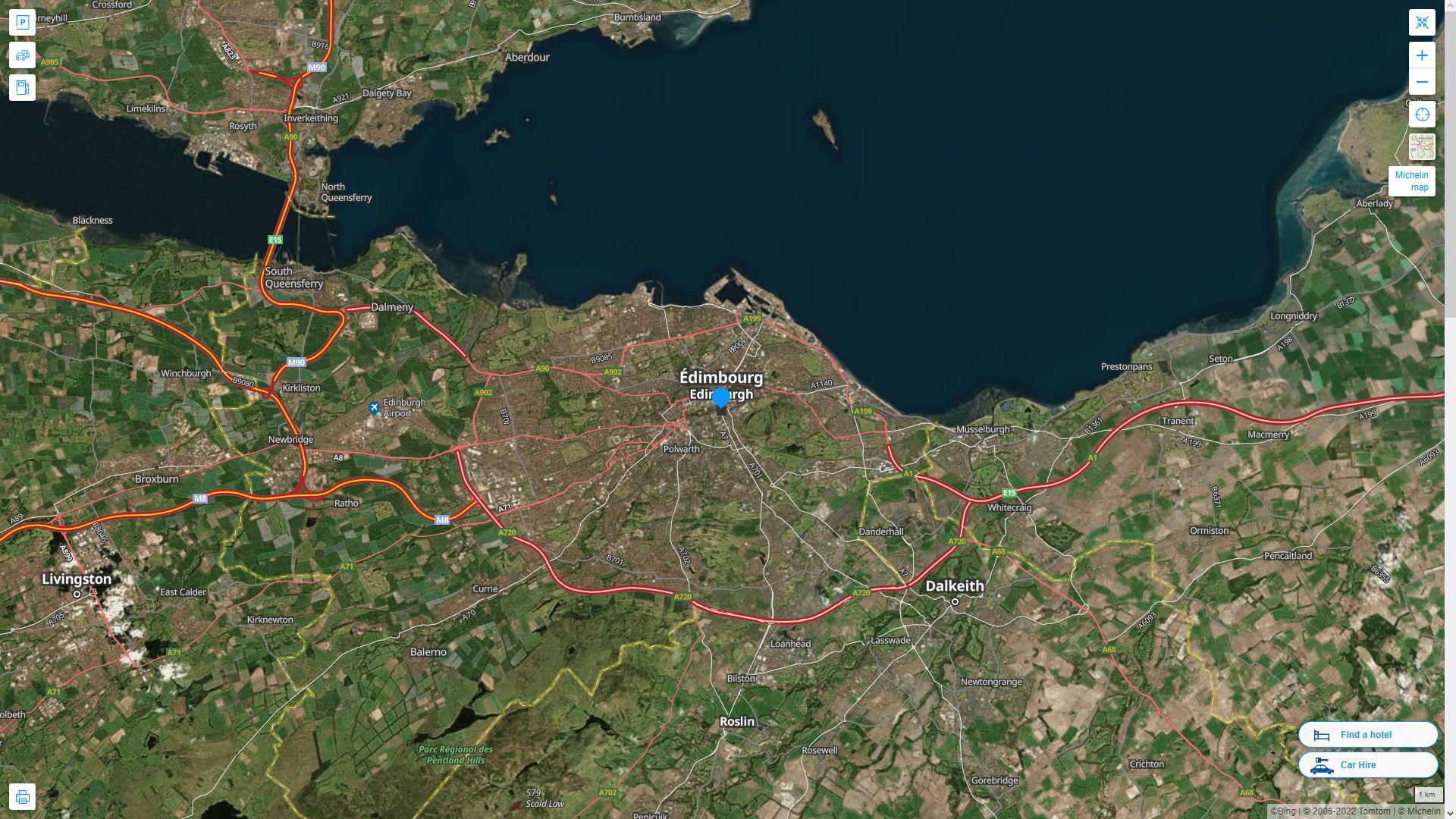 Edinburgh Map and Edinburgh Satellite Images