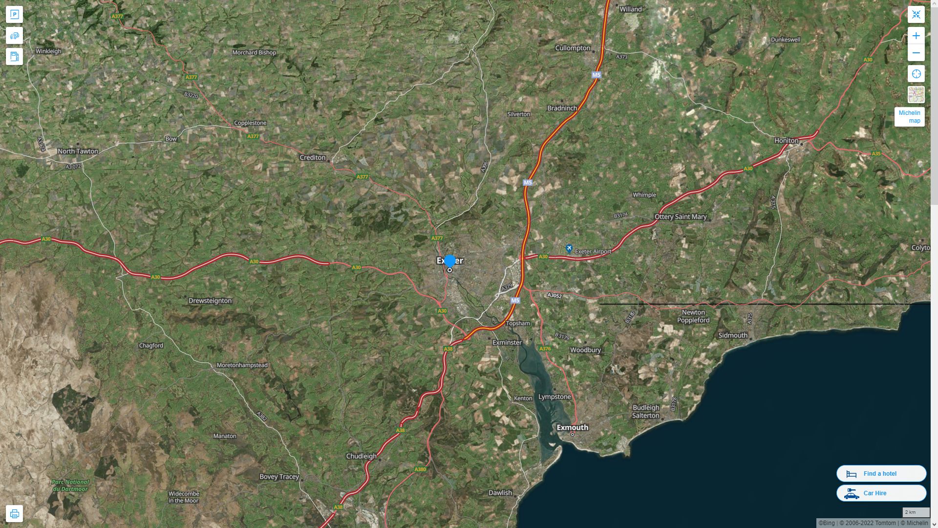 Exeter Map and Exeter Satellite Images