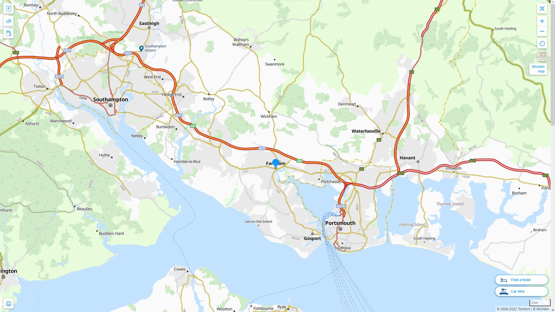 Fareham Map and Fareham Satellite Images