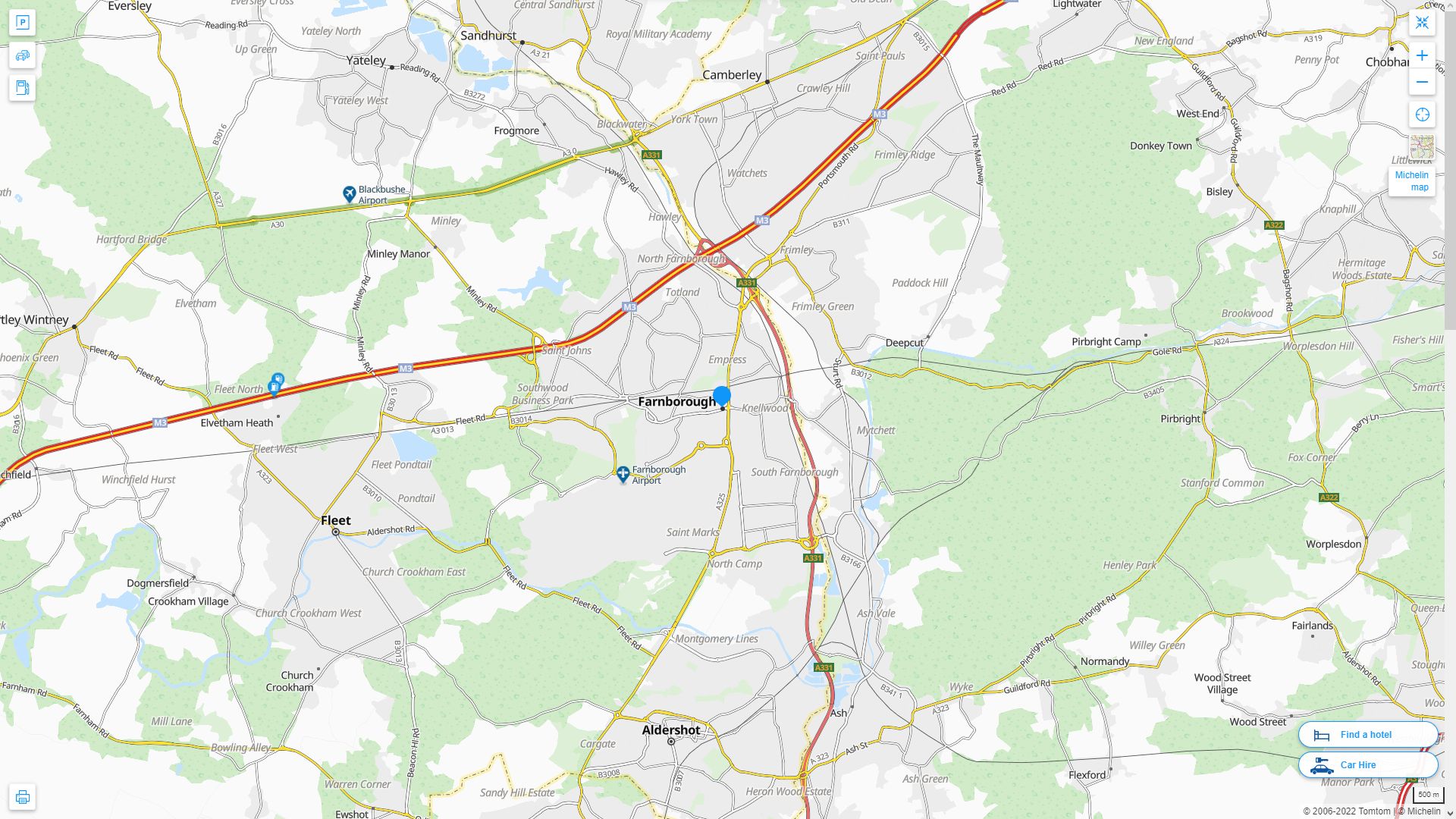Farnborough Map and Farnborough Satellite Images