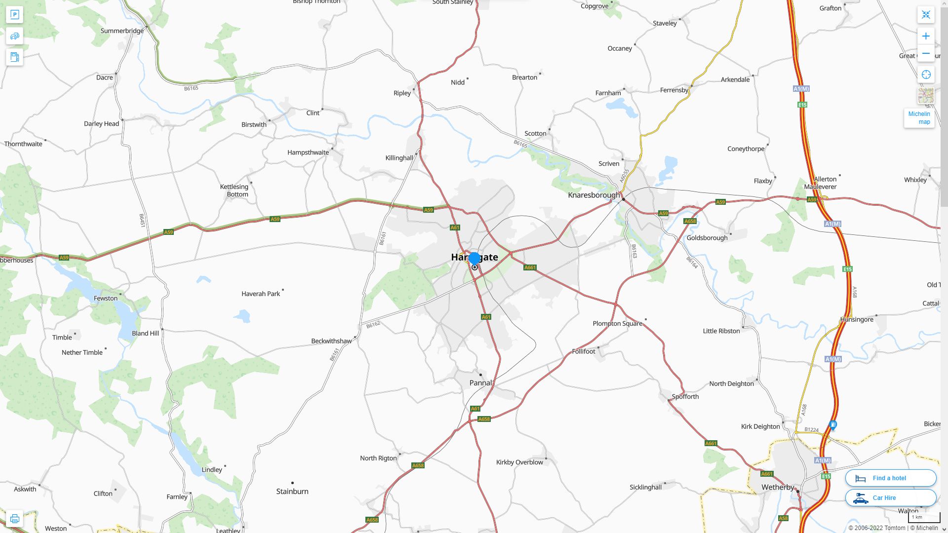 Harrogate Map and Harrogate Satellite Image