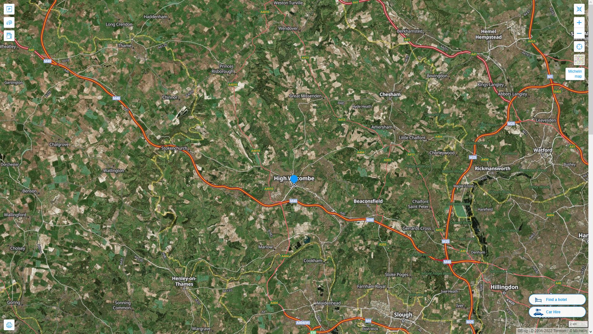 High Wycombe Map and High Wycombe Satellite Images