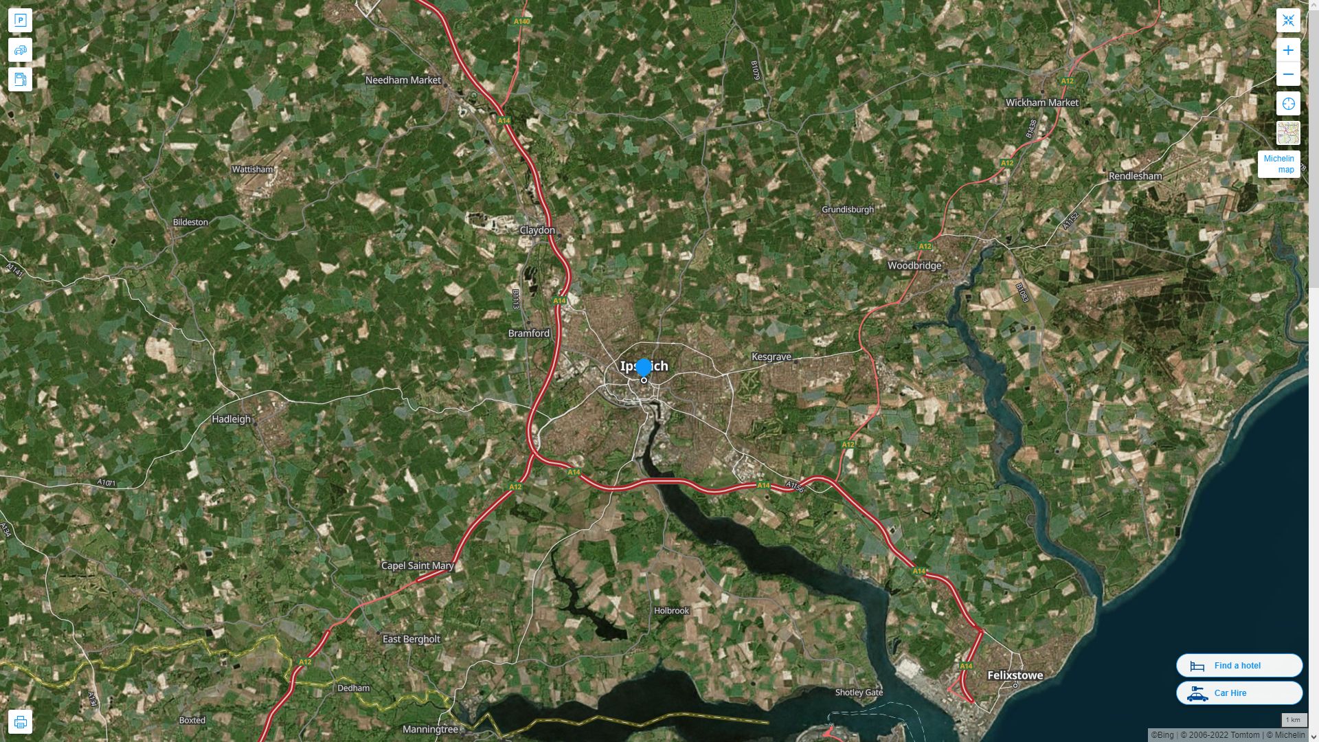 ipswich Map and ipswich Satellite Images