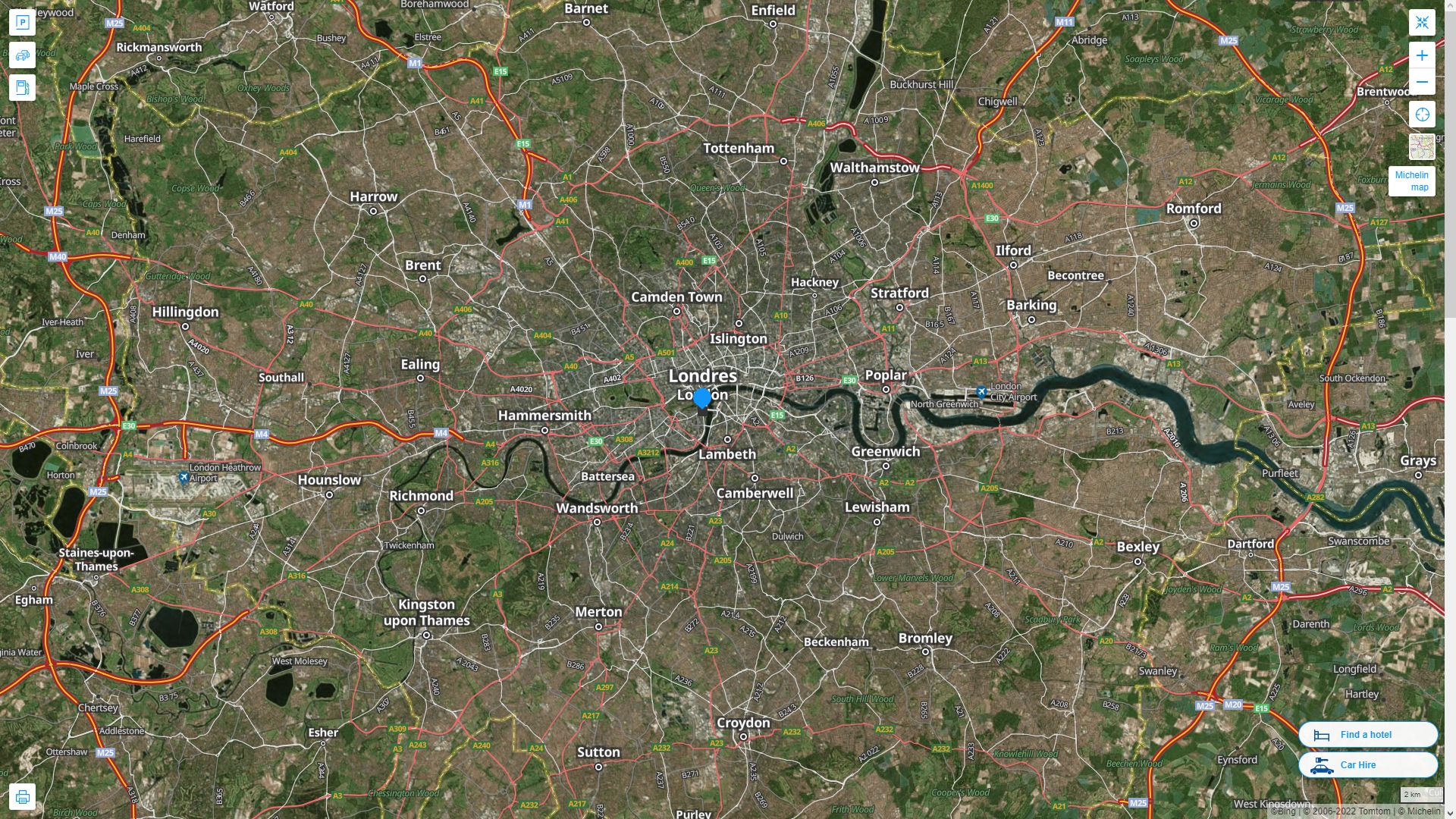 London Map and London Satellite Images