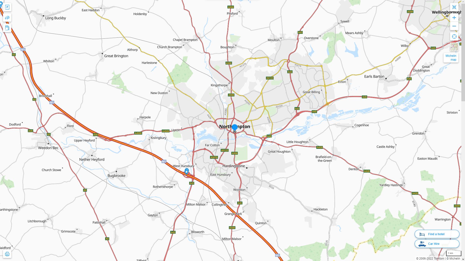 Northampton Map and Northampton Satellite Images