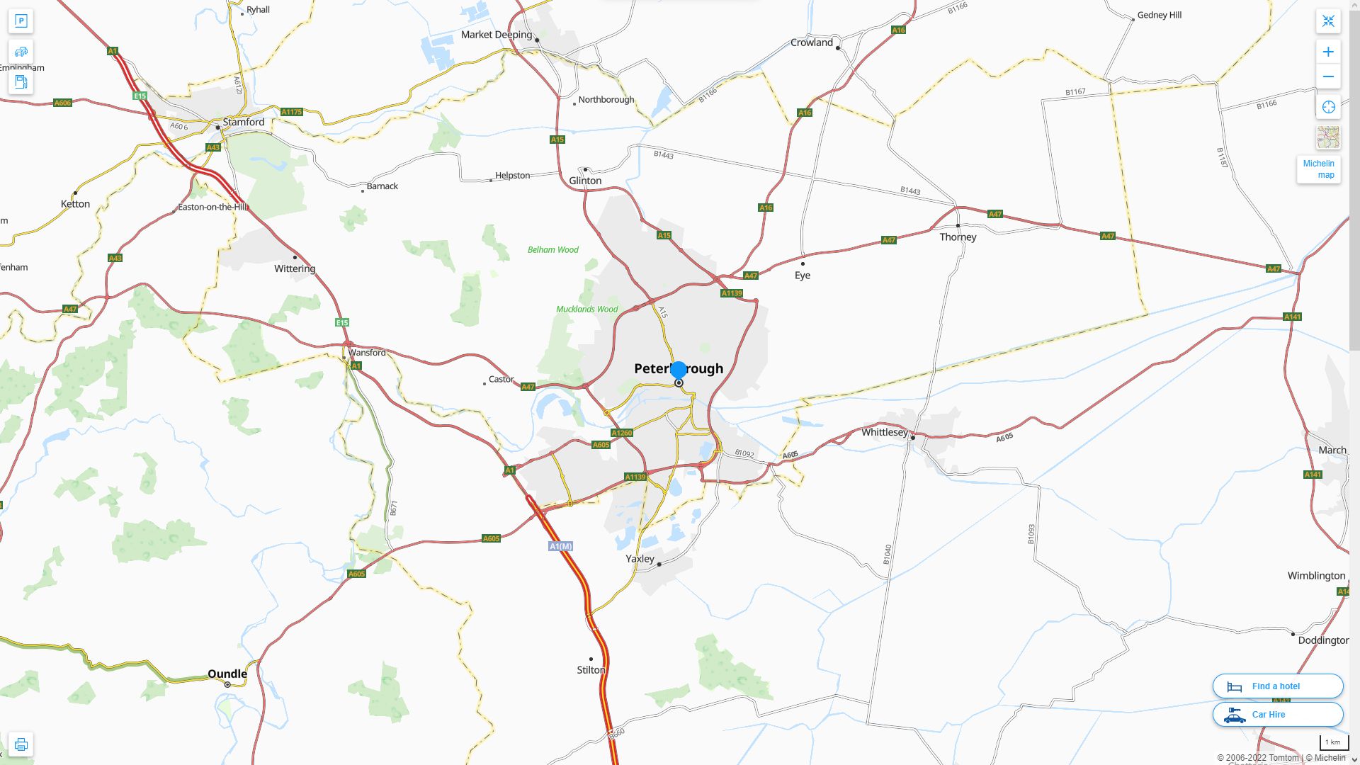 Peterborough Map and Peterborough Satellite Images