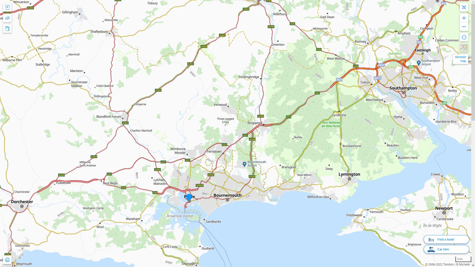 Poole Map - United Kingdom