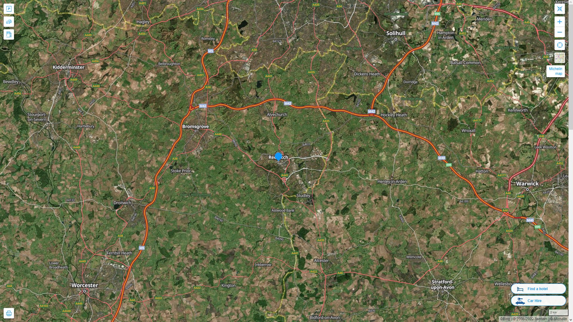 Redditch Map and Redditch Satellite Images