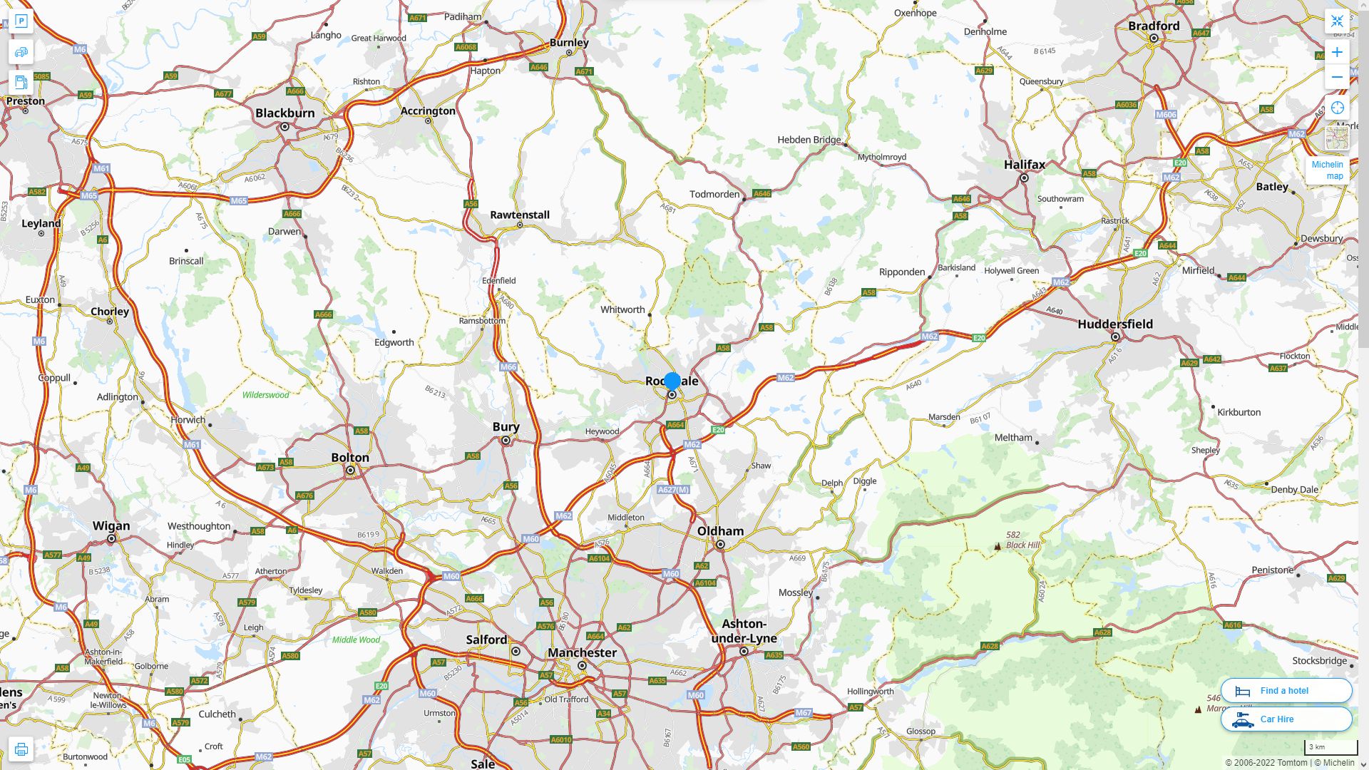 Rochdale Map and Rochdale Satellite Images