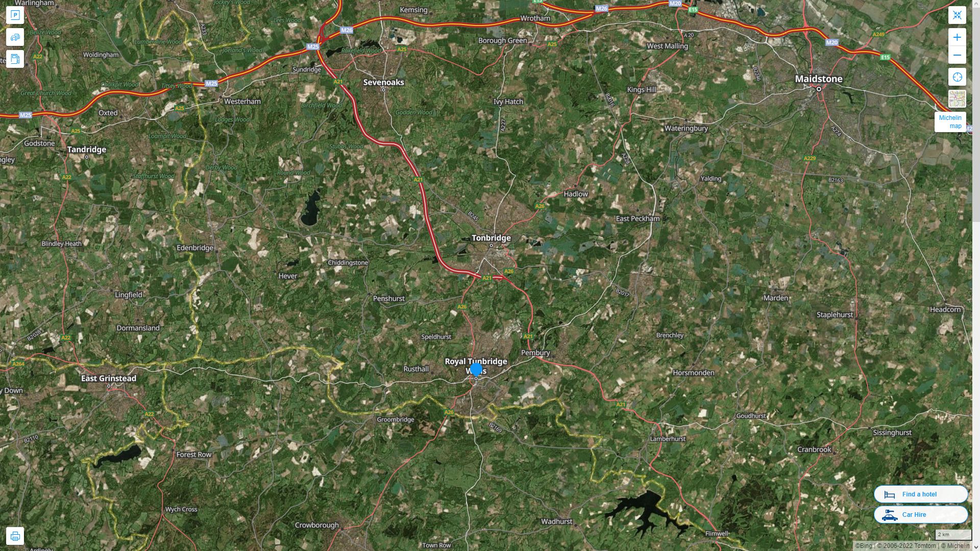 Royal Tunbridge Wells Map and Royal Tunbridge Wells Satellite Images