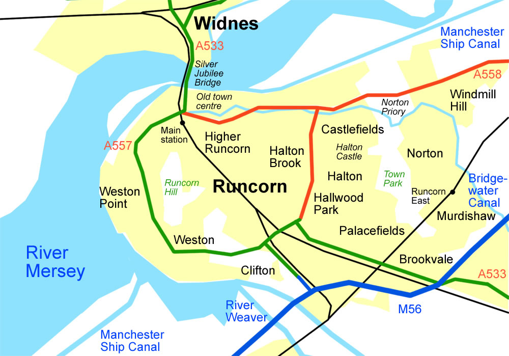 Runcorn Map and Runcorn Satellite Images