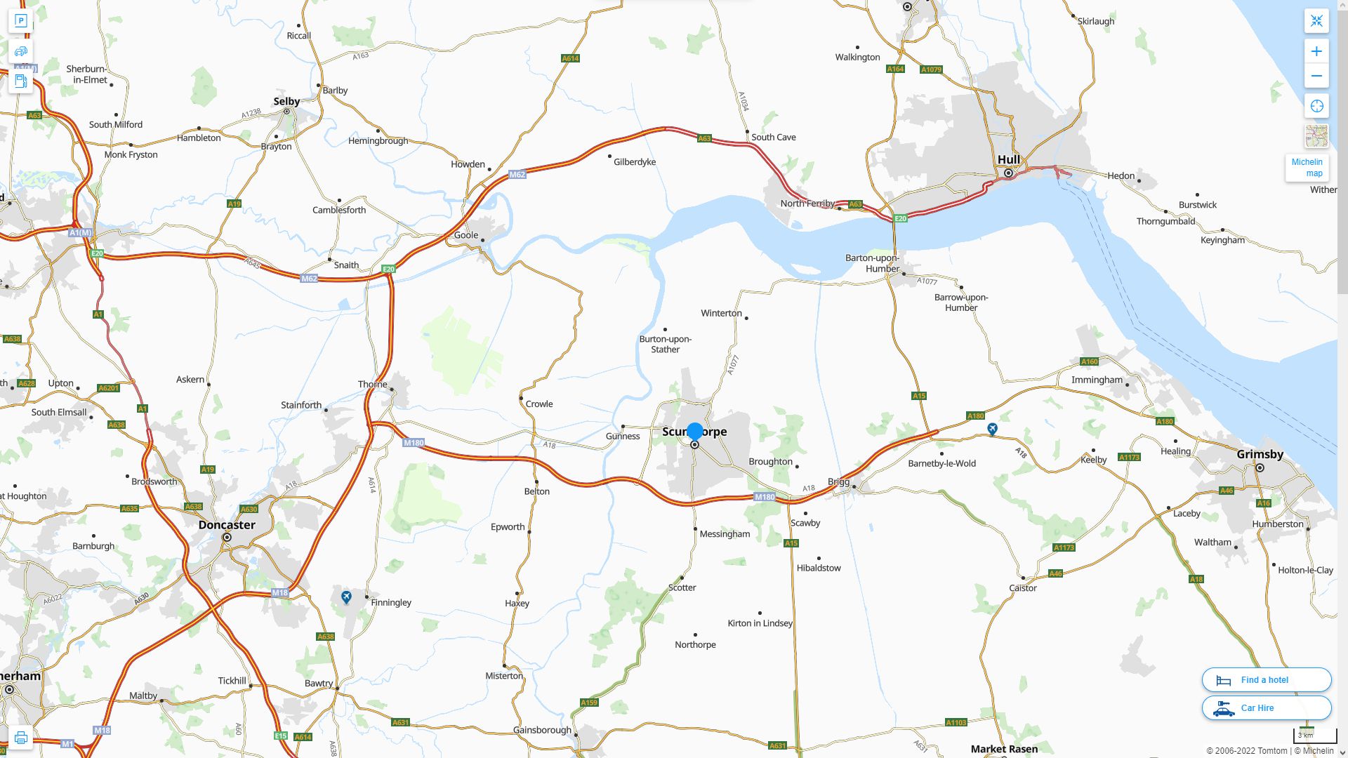 Scunthorpe Map and Scunthorpe Satellite Images