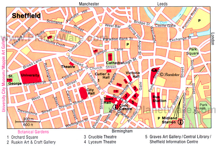 Sheffield Map and Sheffield Satellite Images