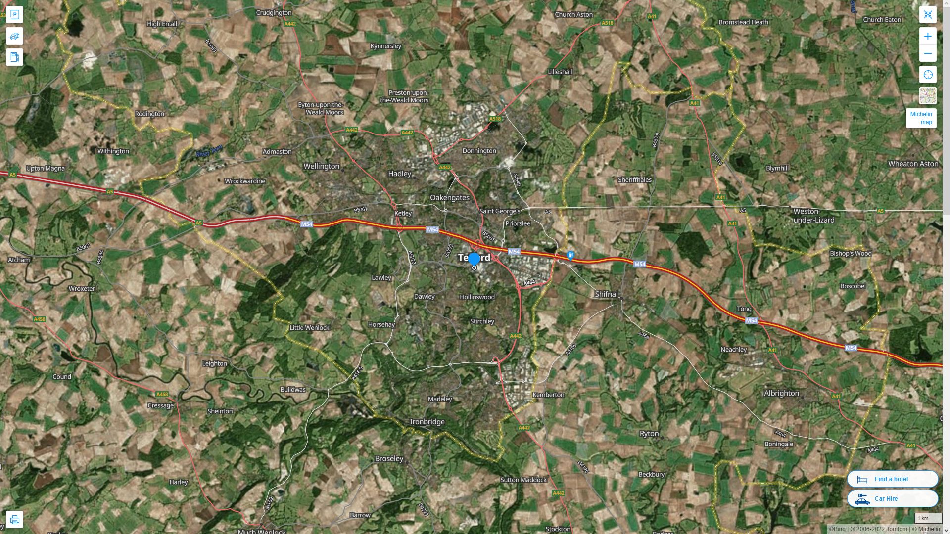 Telford Map - United Kingdom