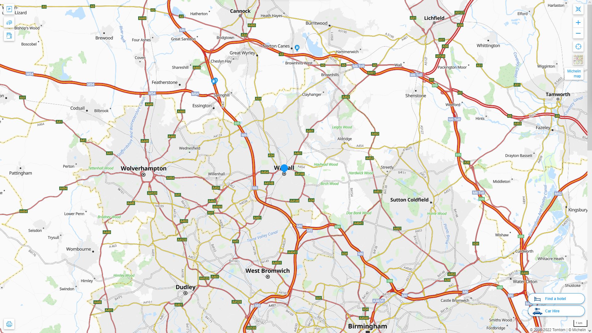 Walsall Map and Walsall Satellite Images