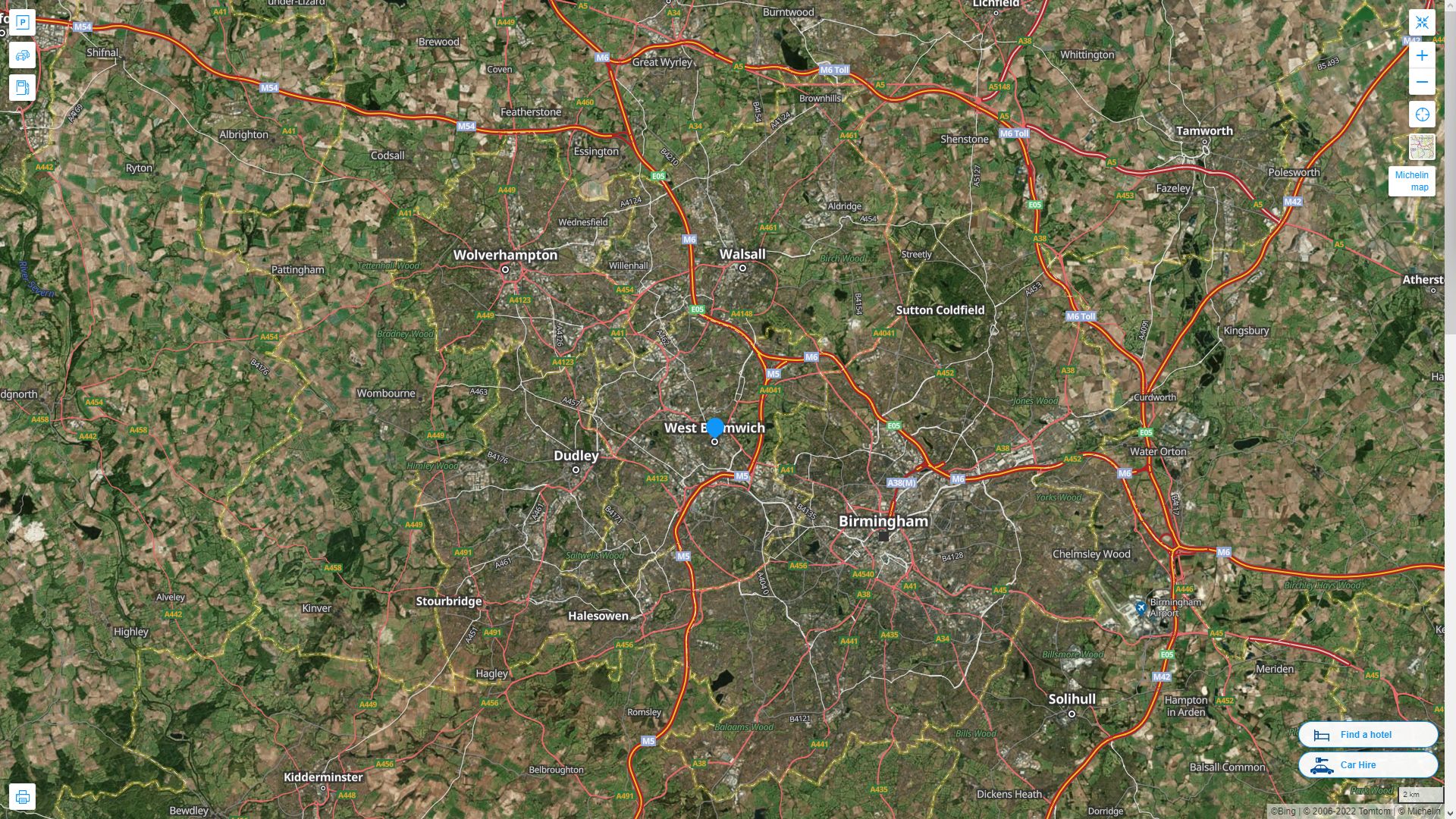West Bromwich Map - United Kingdom