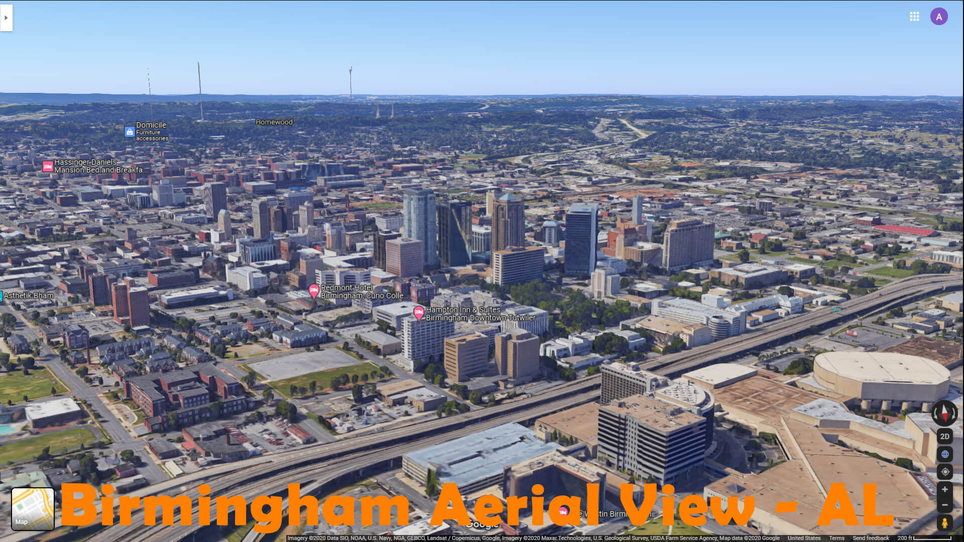 Birmingham Alabama Map - United States