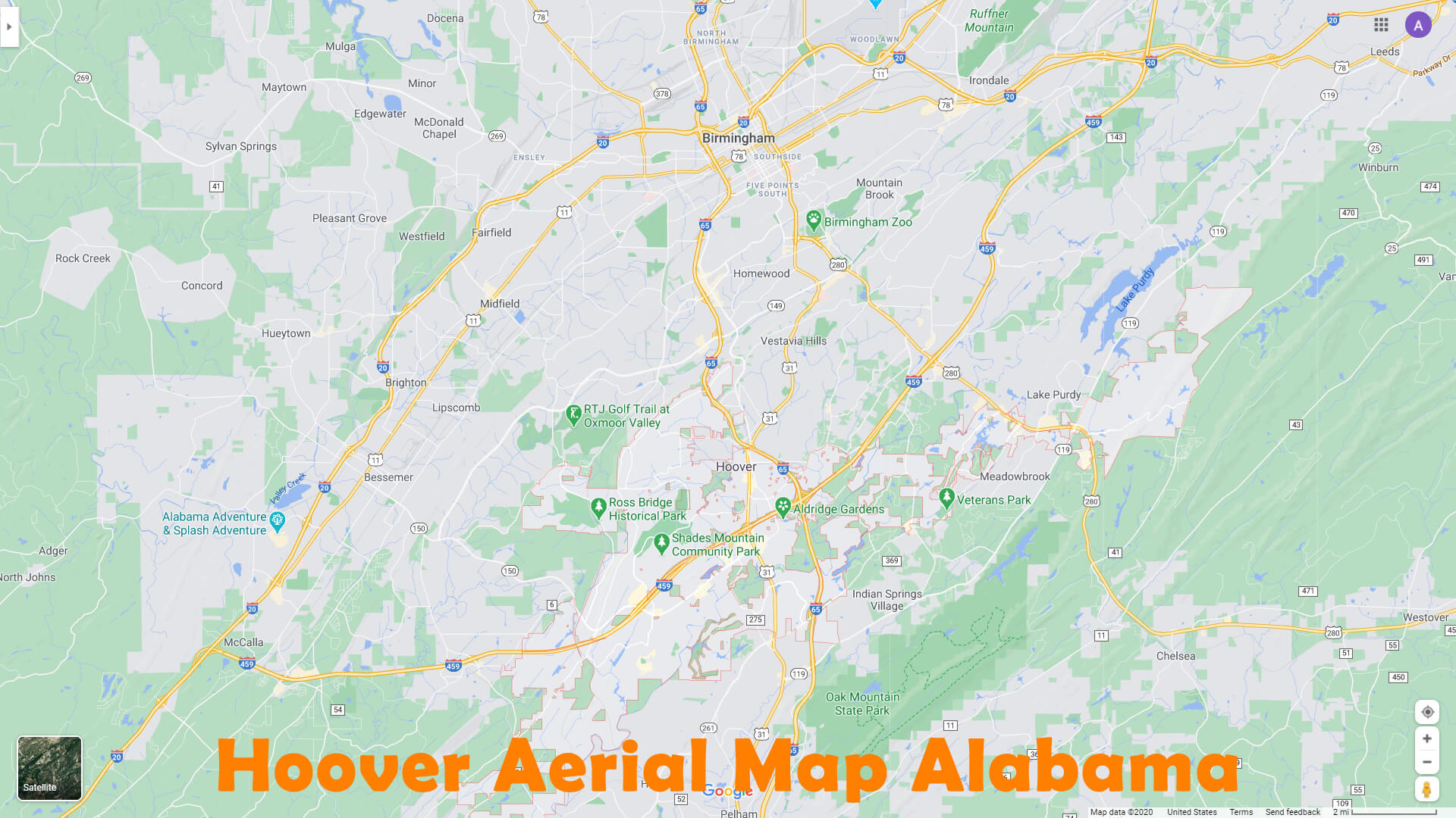 Hoover, Alabama Map