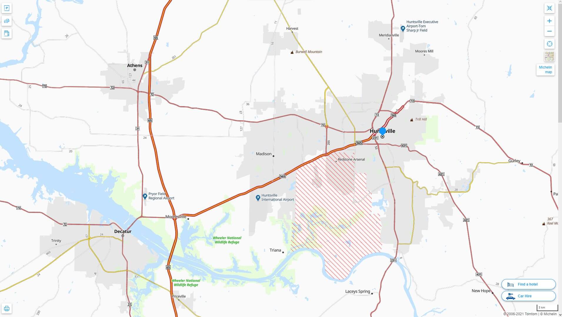 Huntsville Alabama Map - United States