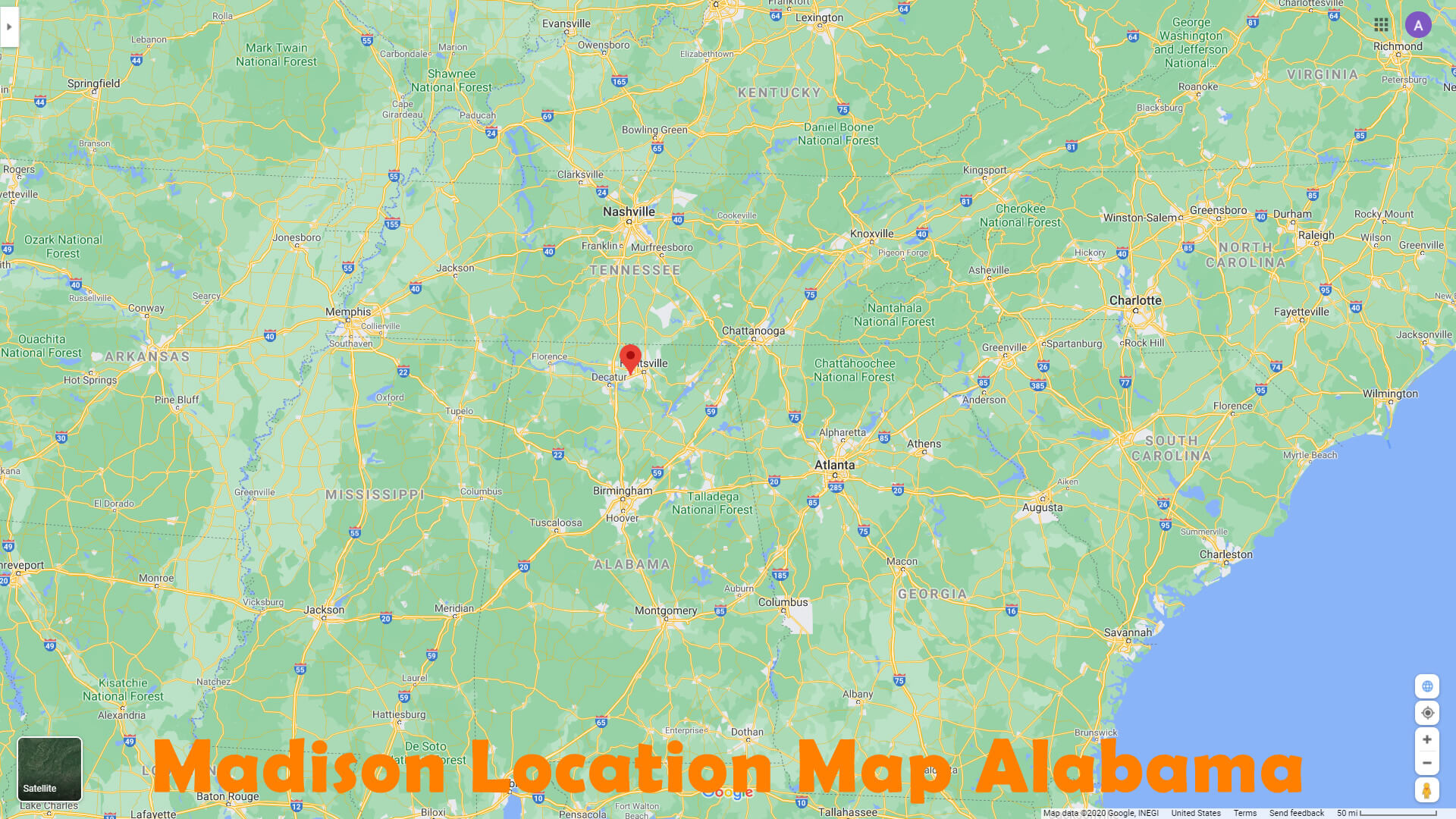 Madison, Alabama Map