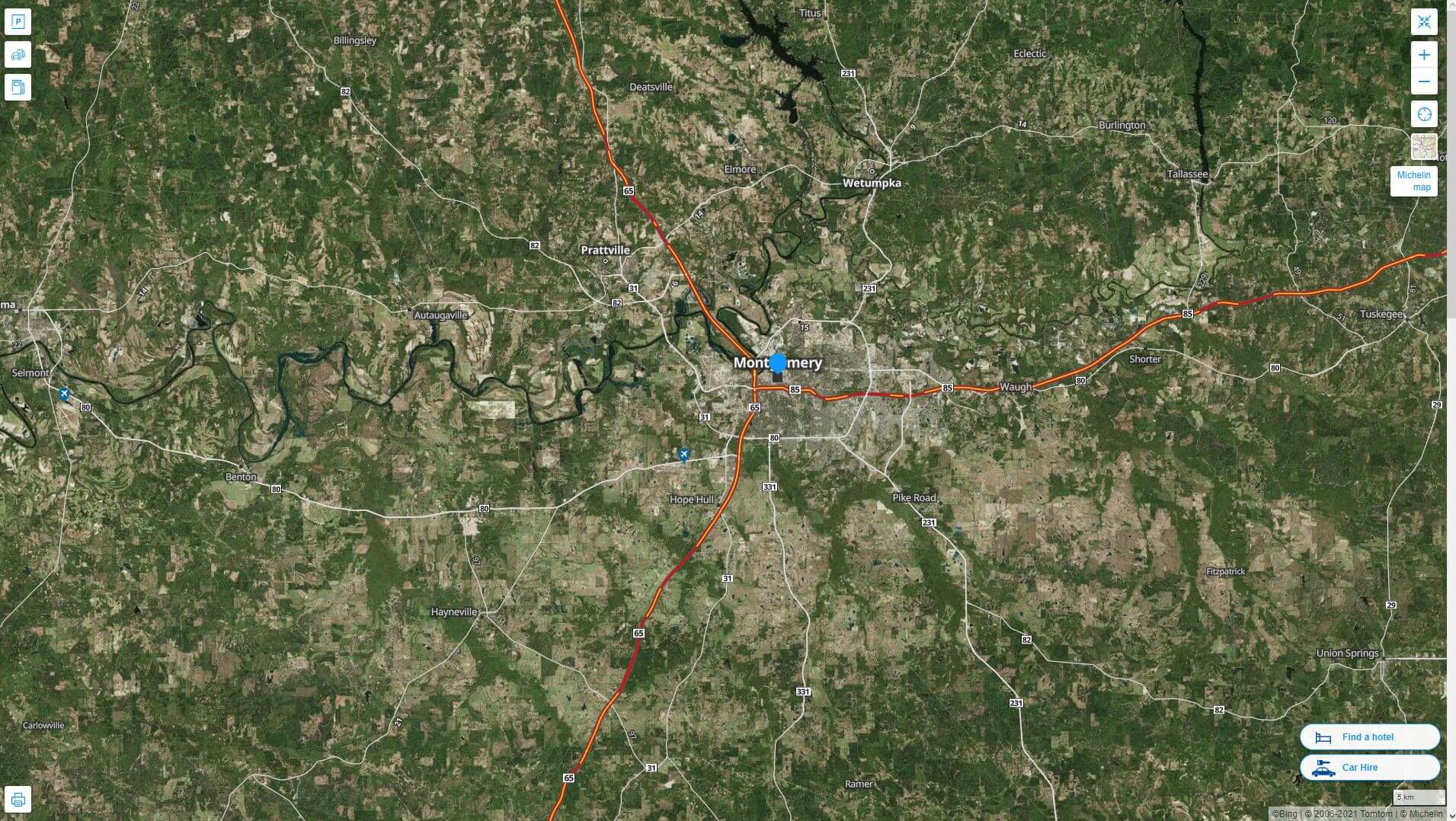 Montgomery Alabama Map - United States