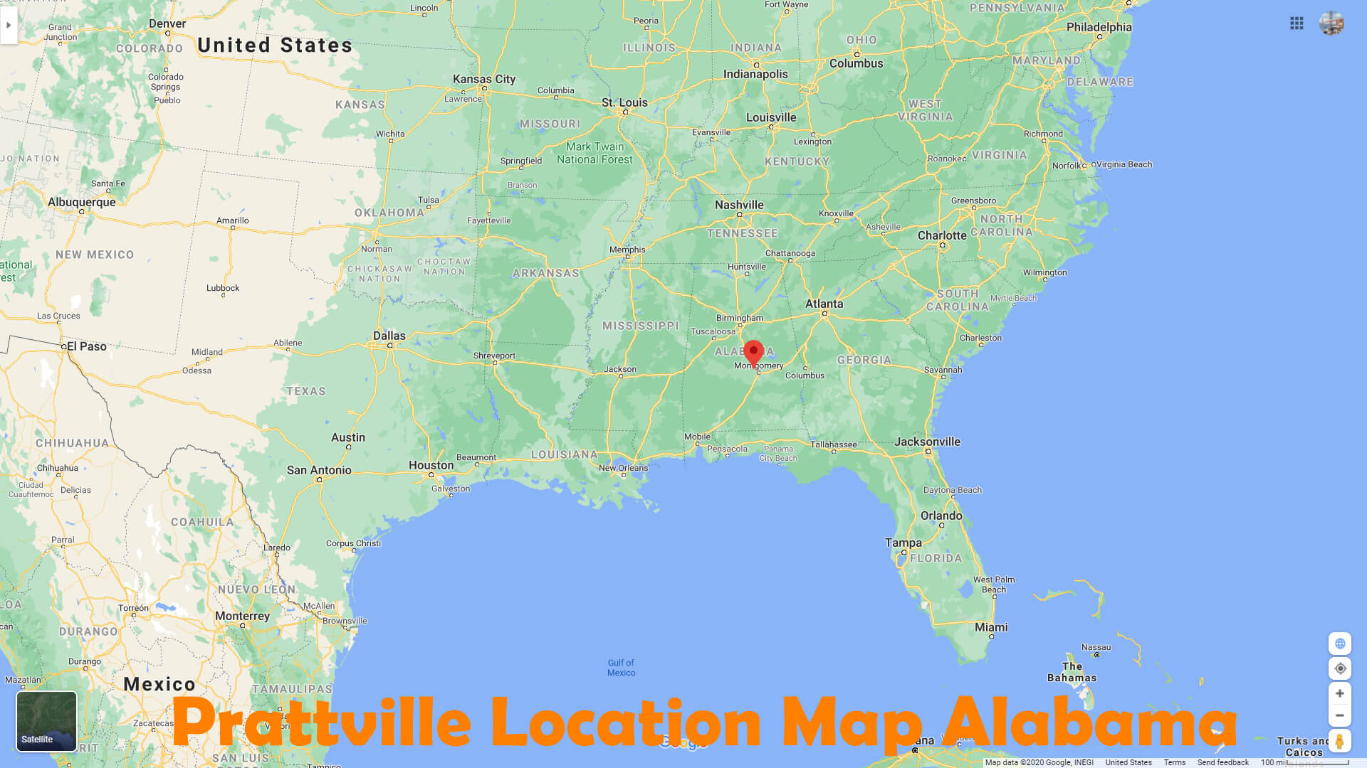 Prattville Alabama Map - United States