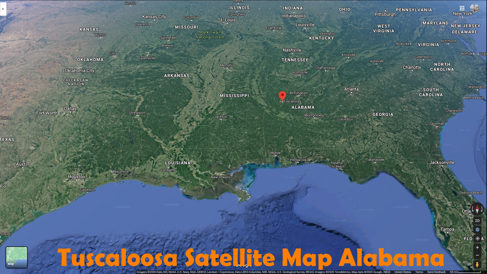 Tuscaloosa Alabama Map and Tuscaloosa Alabama Satellite Image