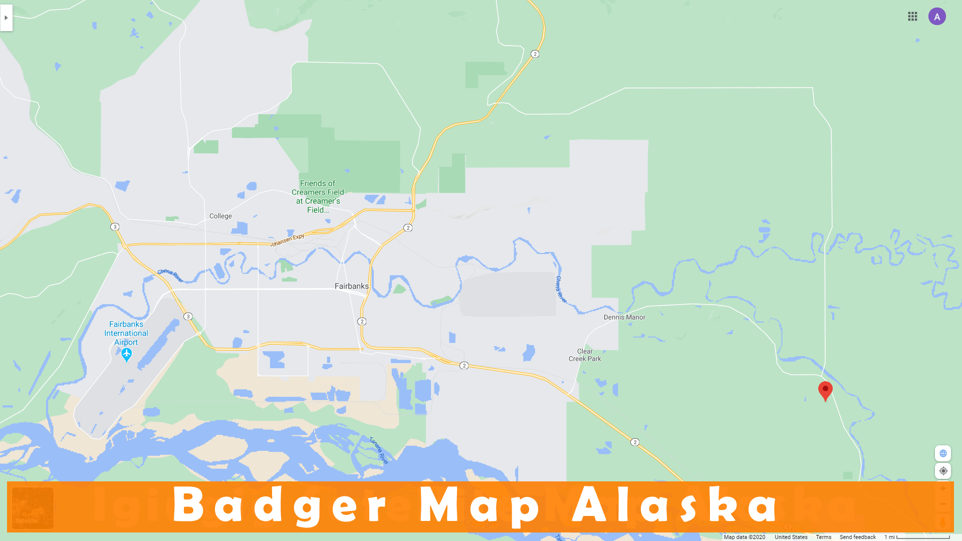 Badger, Alaska Map
