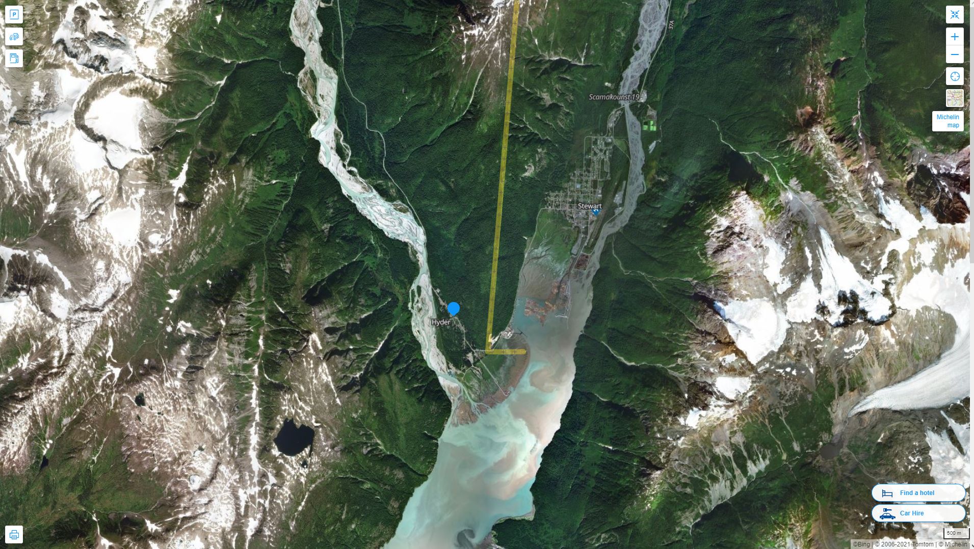 Hyder Alaska Map - United States