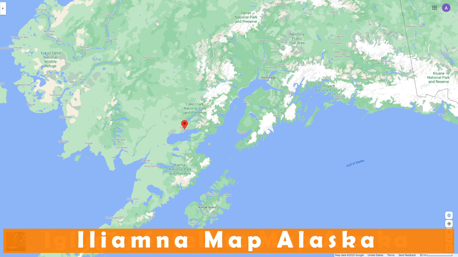 Iliamna, Alaska Map