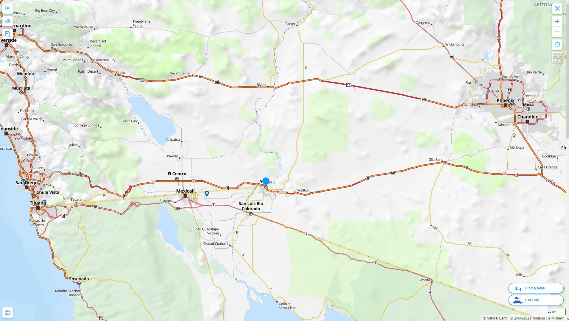 Yuma Arizona Map - United States