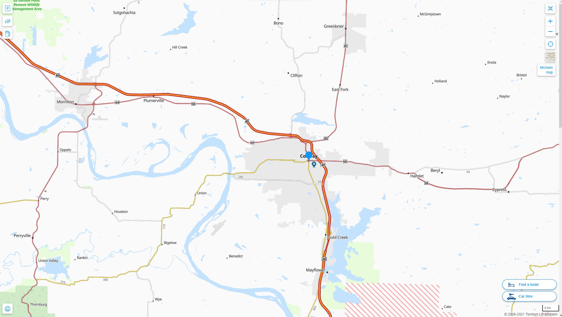 Conway Arkansas Map - United States
